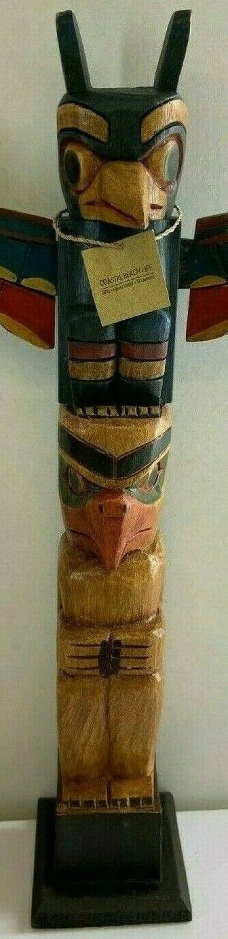 60cm,24 Inch,northwest Coast Style Wooden Totem Pole Hand-crafted ...