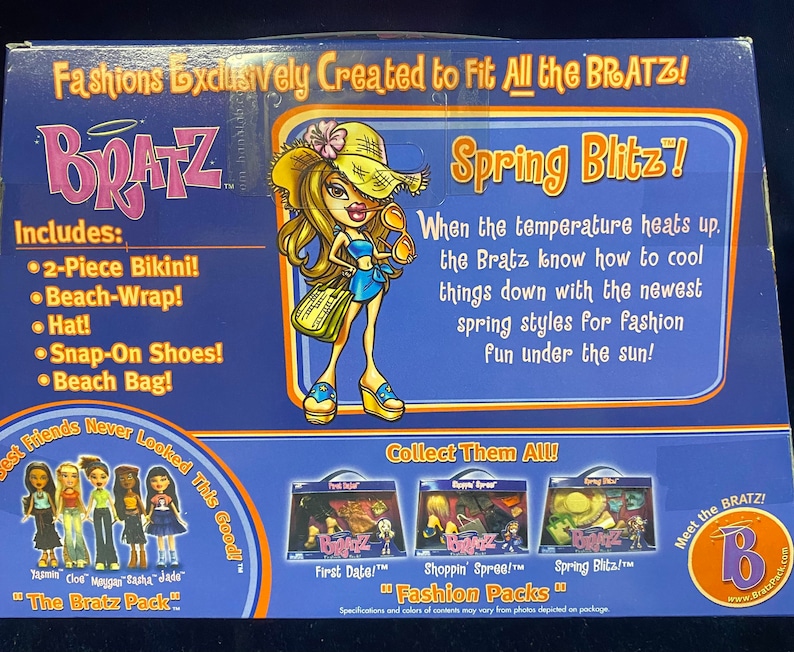 Bratz Girlz Yasmin Doll Fashion Pack First Date medium Skin One Card ...