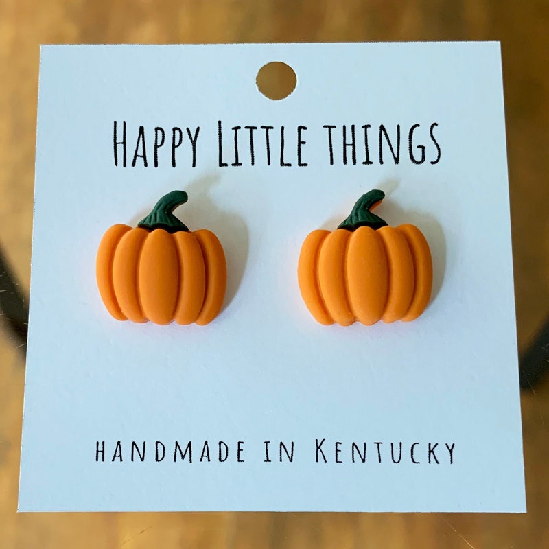 Pumpkin Earring - Etsy