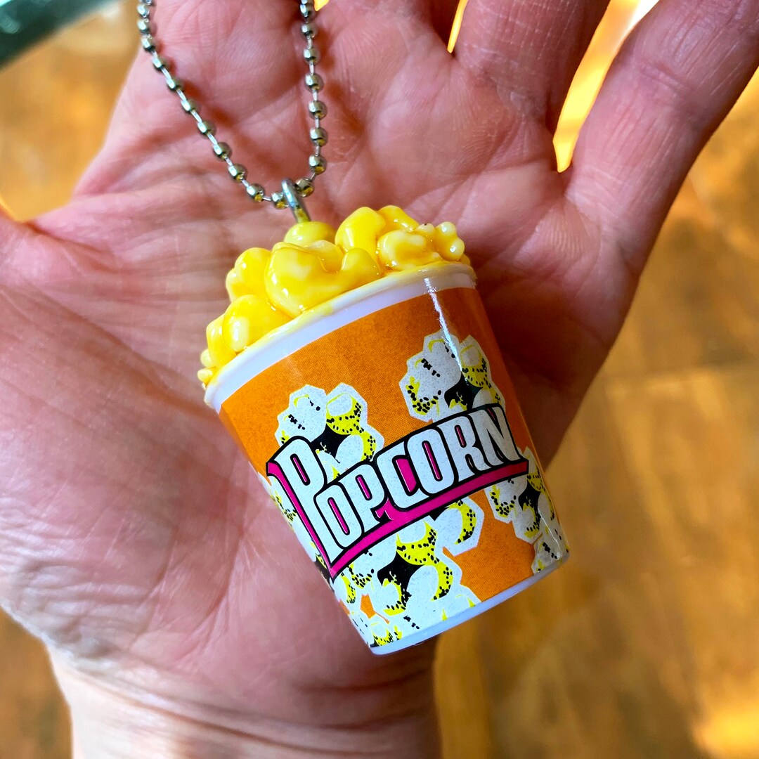 Popcorn Bucket Keychain/buttery Movie Theater Popcorn Ball Chain ...