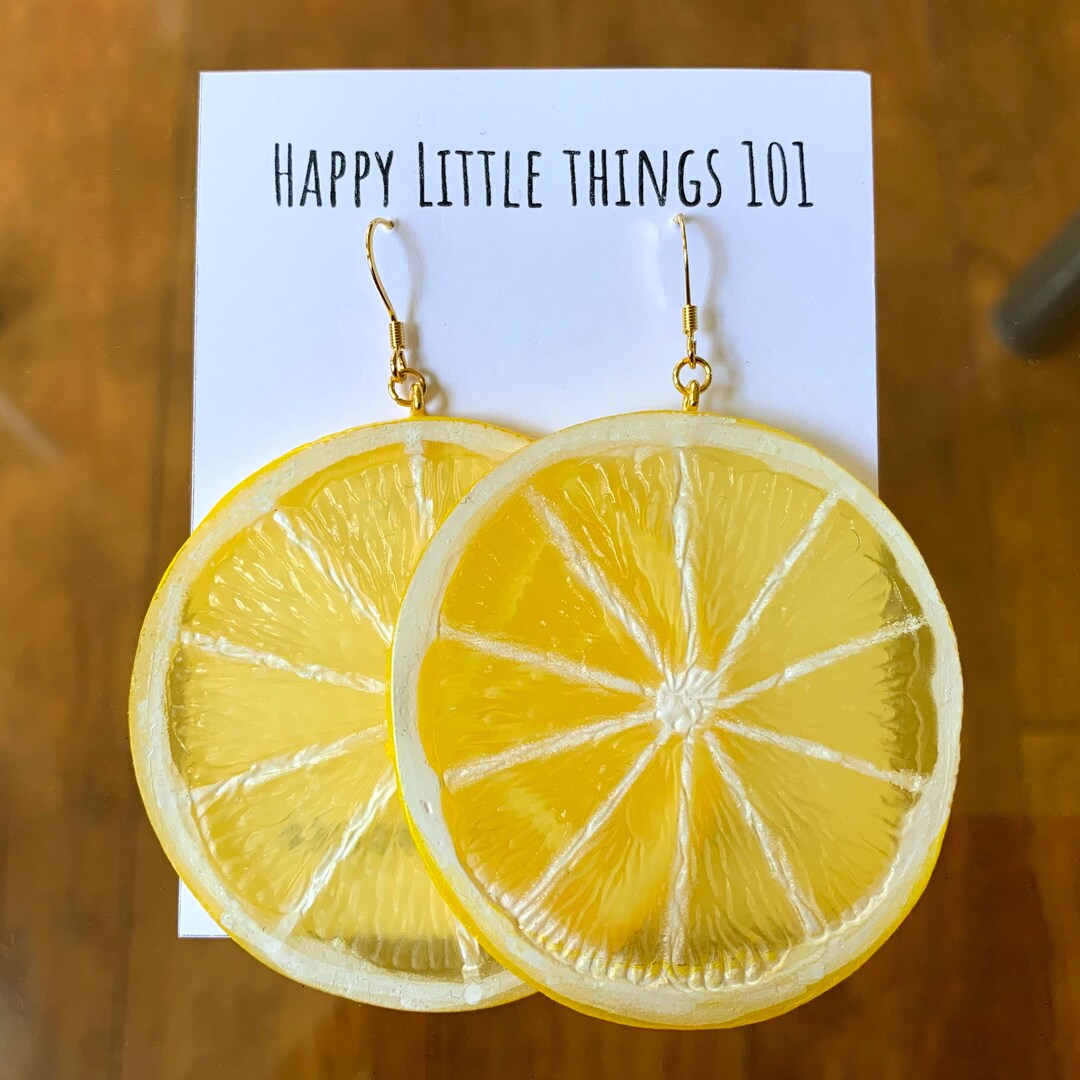 Lemon Slice Earrings/earrings for Lemonade Stand/lemon Lover Gift/fun Earrings/fruit Themed ...