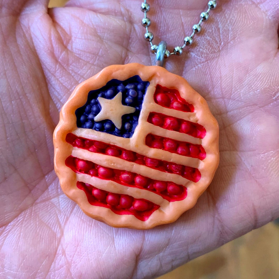 American Flag Pie Keychain/patriotic Accessories/july 4th, Memorial ...