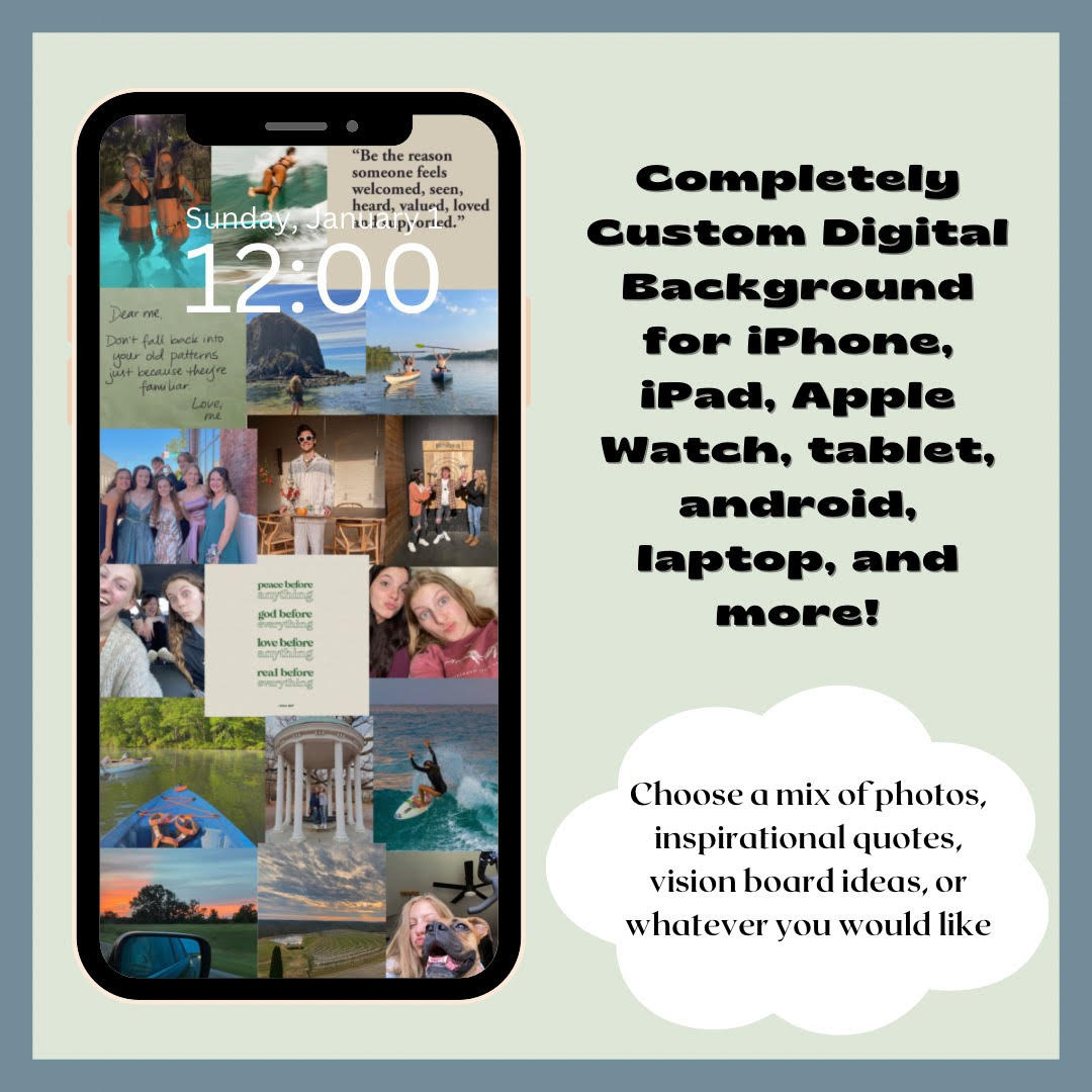 Custom Collage Wallpaper for Iphone, Ipad, Laptop, and More - Etsy