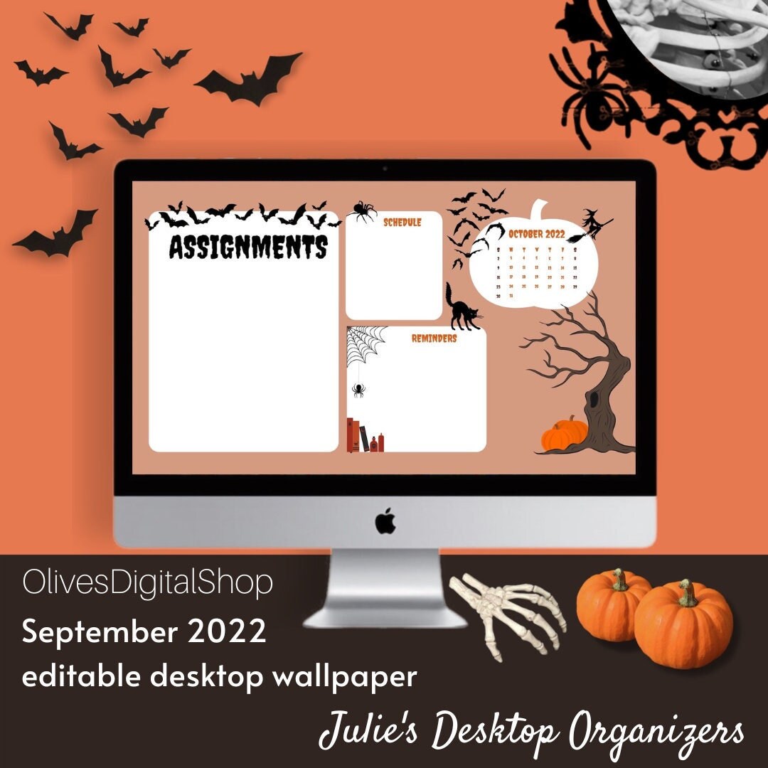 October 2022 Halloween Desktop Organizer - Etsy