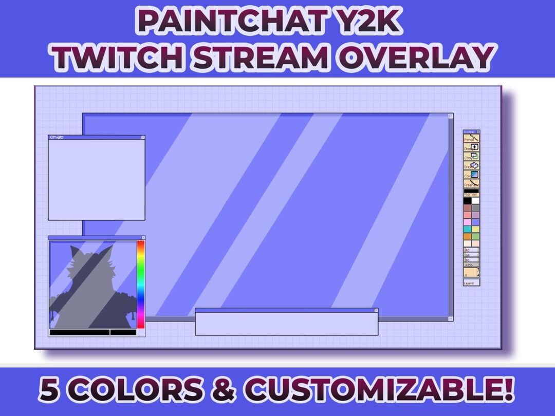 PAINTCHAT Inspired Adjustable Twitch Overlay for Streaming! Comes in ...