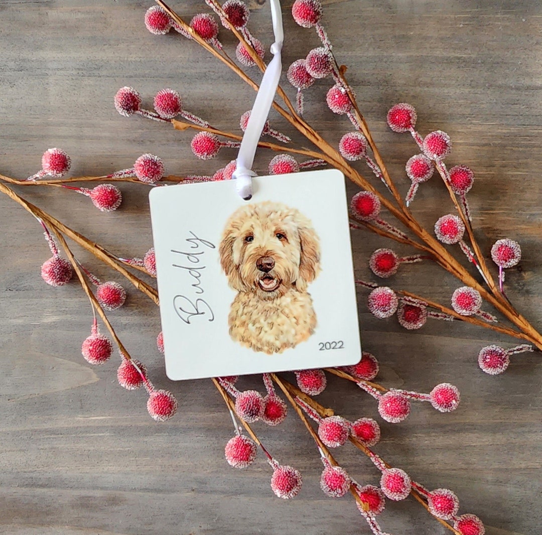 Doodle Christmas, Custom Dog Christmas Ornament, Goldendoodle Custom ...