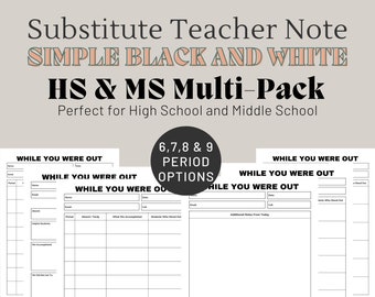 High School Sub Note - Etsy