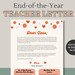 End of Year Teacher Letter Editable Rainbow Boho Printable Teacher Note ...