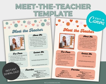 EDITABLE Meet the Teacher Template Back to School Teacher - Etsy UK