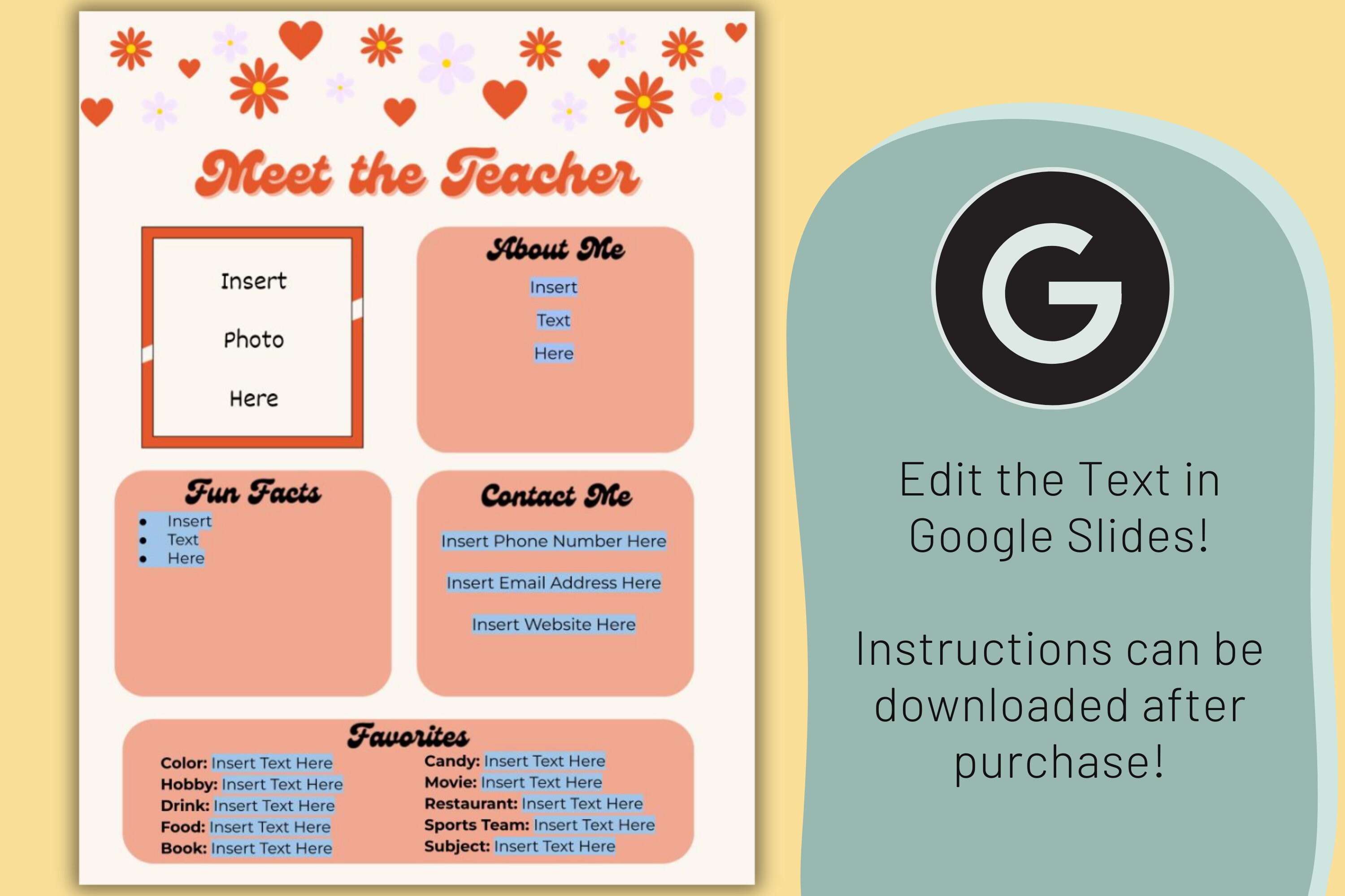 Meet the Teacher Letter | Editable | Retro | Floral | Boho | First Day ...