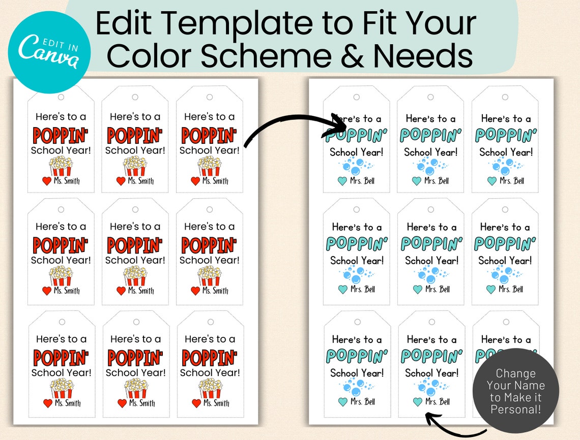 Back to School Gift Idea Teacher Gift Tag Student Gift - Etsy