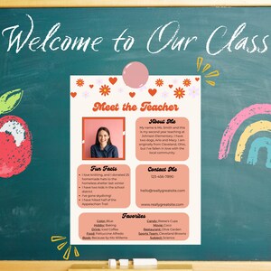 Meet the Teacher Letter Editable Retro Floral Boho First Day of School ...