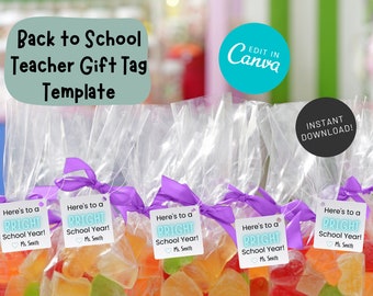 Back to School Gift Tag Teacher Gift Tag Student Gift Candy Bag ...