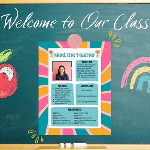 Meet the Teacher Letter Editable Retro Boho First Day of School Teacher ...