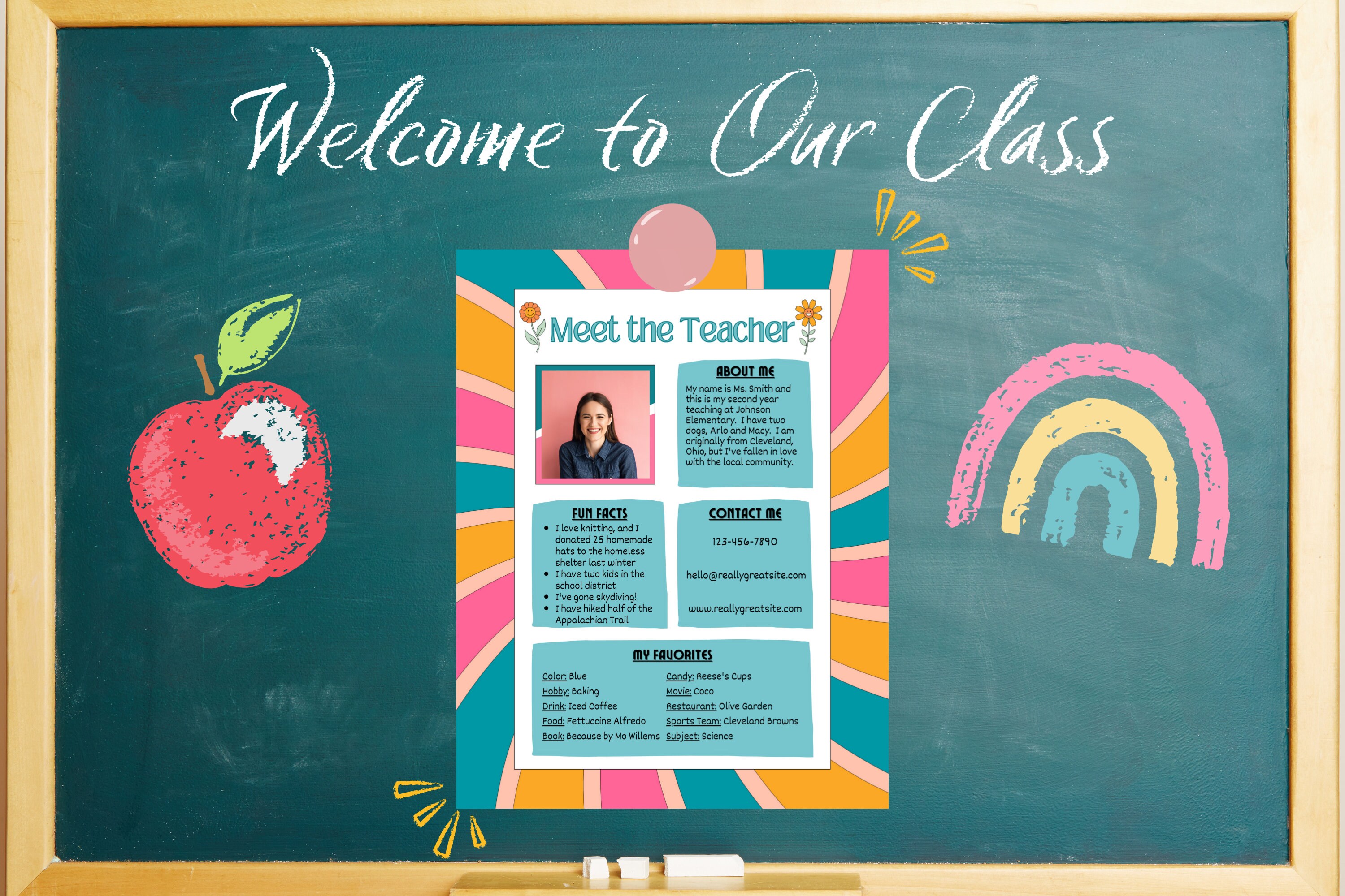 Meet the Teacher Letter Editable Retro Boho First Day of School Teacher ...