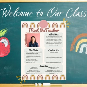 Meet the Teacher Letter | Editable | Rainbow | Boho | First Day of ...