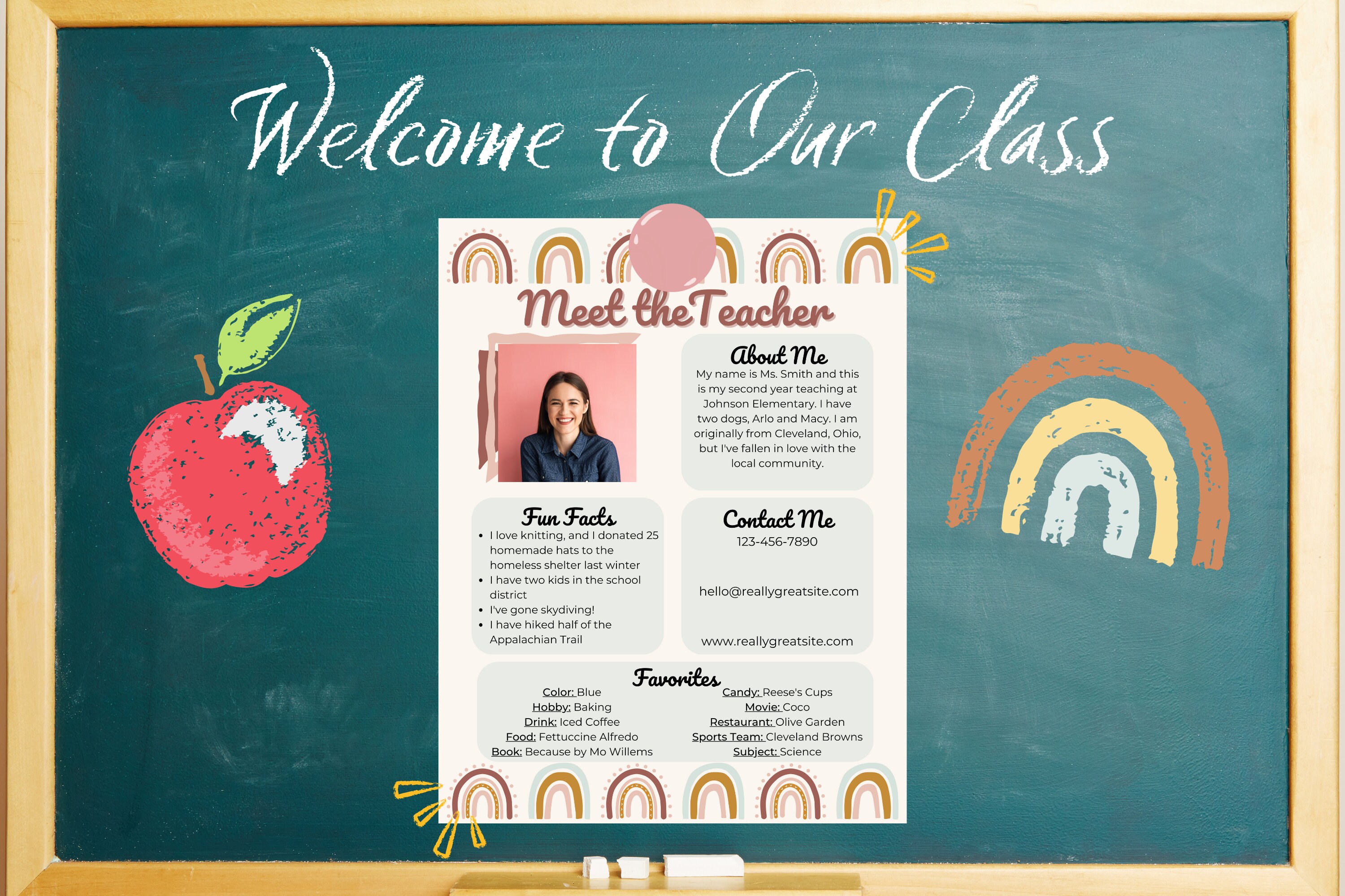 Meet the Teacher Letter Editable Rainbow Boho First Day of School ...