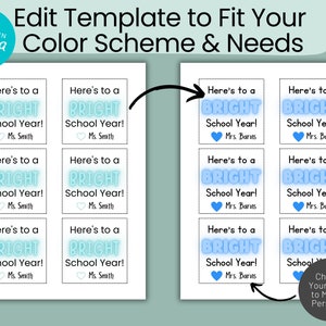 Back to School Gift Tag | Teacher Gift Tag | Student Gift | Candy Bag ...