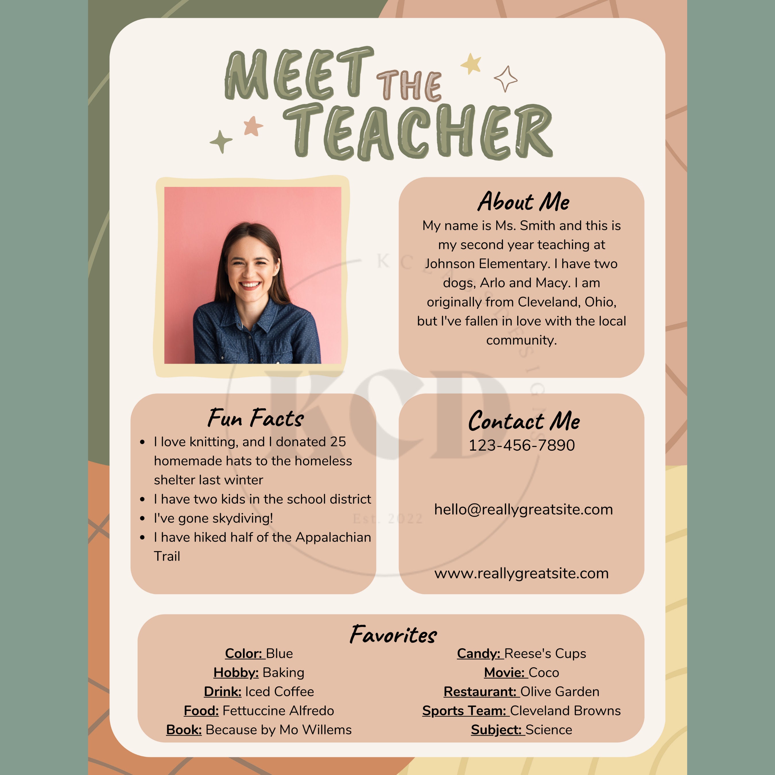 Editable Meet the Teacher Letter | Template | Midcentury Modern | Boho ...