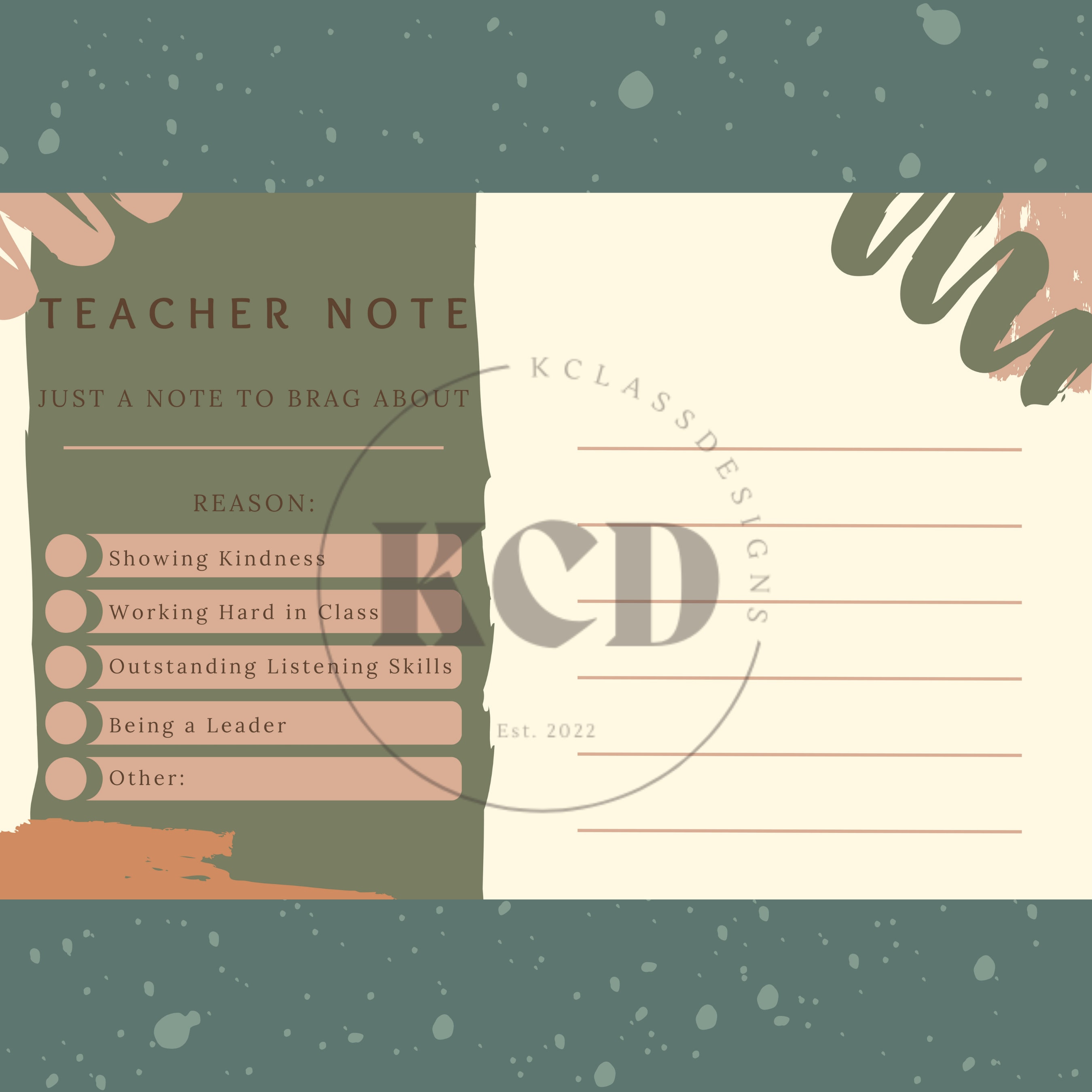 Mid Century Modern Teacher Mail/postcard, Printable, Boho Teacher - Etsy