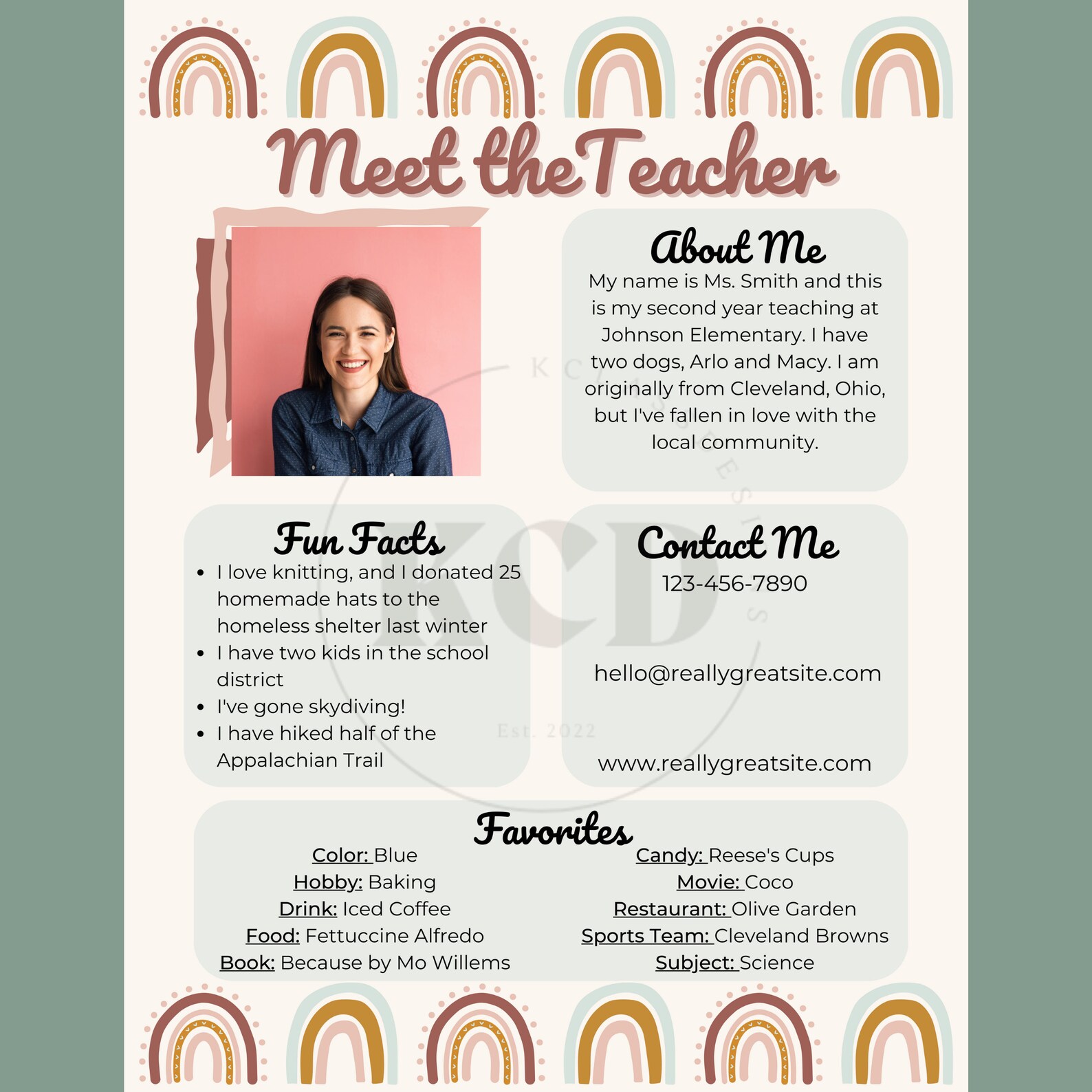 Meet the Teacher Letter | Editable | Rainbow | Boho | First Day of ...