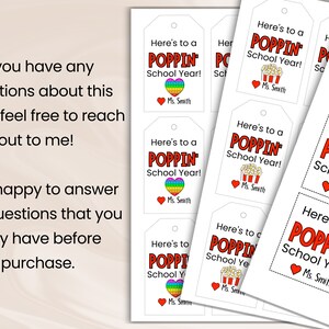 Back to School Gift Idea | Teacher Gift Tag | Student Gift | Candy Bag ...