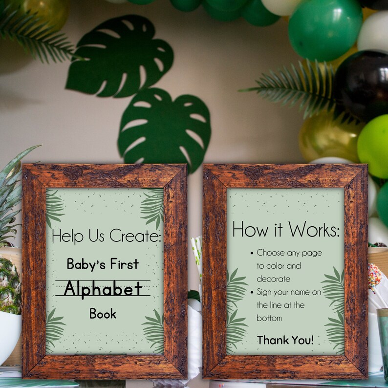 Safari Themed Alphabet Coloring Book for Baby Shower | Abcs | Diaper ...