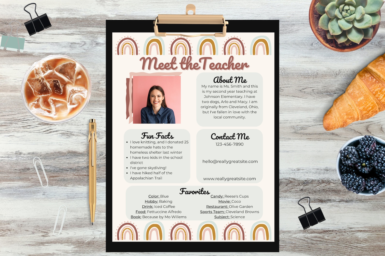 Meet the Teacher Letter | Editable | Rainbow | Boho | First Day of ...
