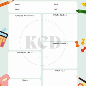Substitute Teacher Note | Cute Classic Classroom | Printable ...