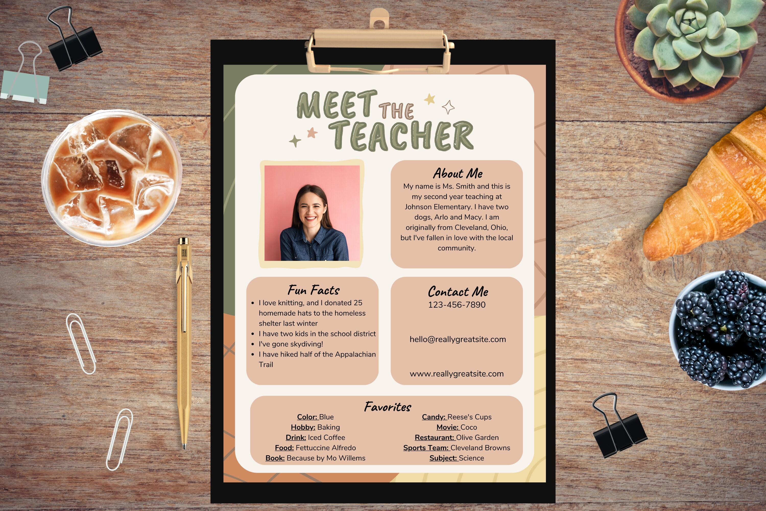 Editable Meet the Teacher Letter | Template | Midcentury Modern | Boho ...