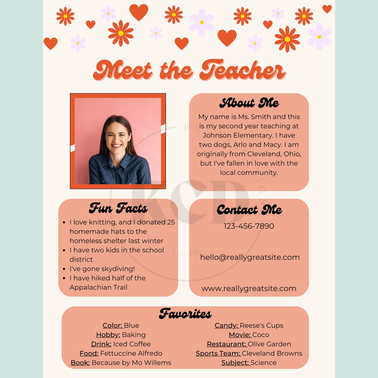 Meet the Teacher Letter | Editable | Retro | Floral | Boho | First Day ...