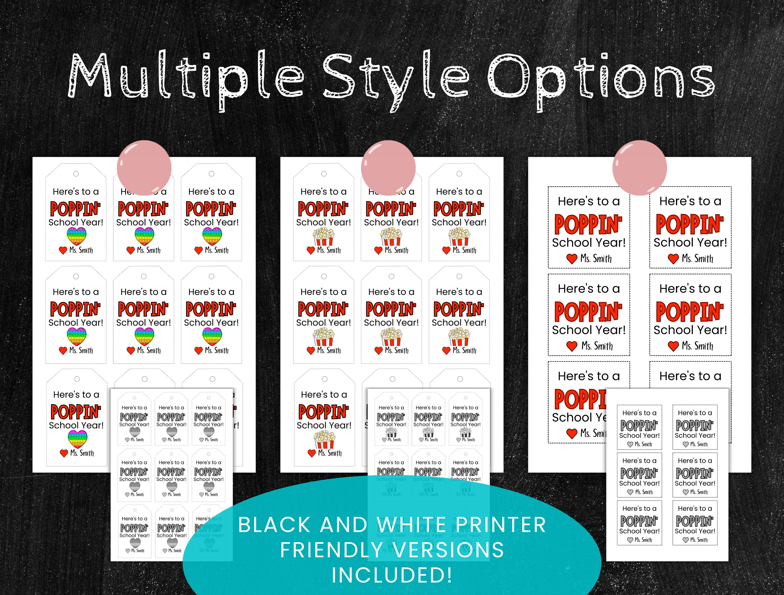 Back to School Gift Idea | Teacher Gift Tag | Student Gift | Candy Bag ...