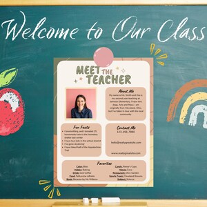 Editable Meet the Teacher Letter | Template | Midcentury Modern | Boho ...