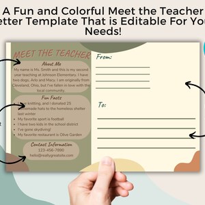 Editable Meet the Teacher Postcard | Neutrals | Boho | First Day of ...
