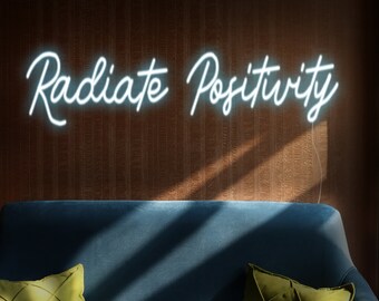 Neon Sign Radiate Positivity - Etsy