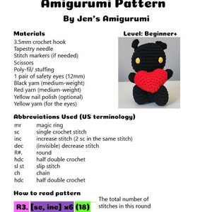Shadow Heartless Amigurumi Pattern | Pattern Only | English | Instant ...