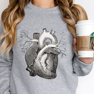 Heart Anatomy Sweatshirt, Anatomical Heart Shirt, CVICU CICU RN Gift ...