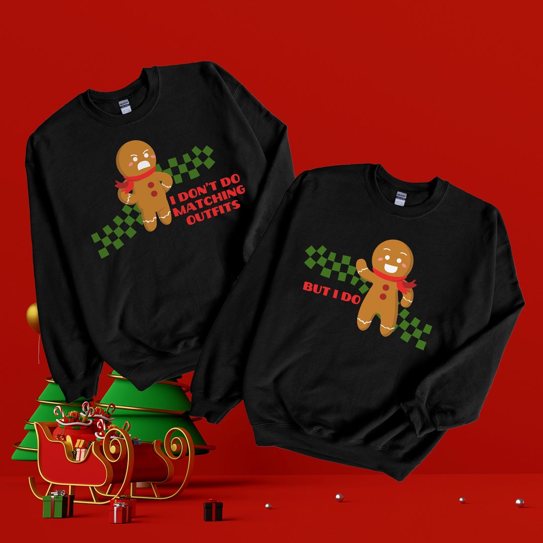 I Don't Do Matching Outfits but I Do, Funny Couples Christmas Sweaters ...