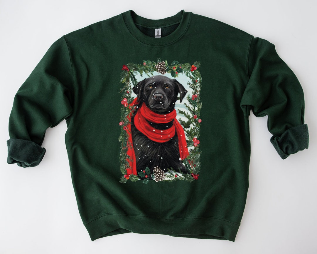 Black Lab Christmas Sweater, Unisex Labrador Sweatshirt, Gift for Lab ...