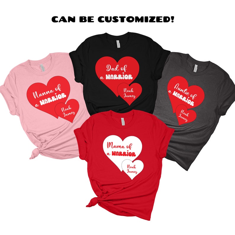 Custom Heart Warrior Support Tshirt, Personalized Heart Warrior Gift ...