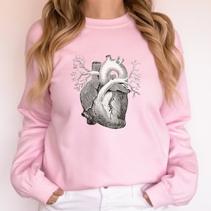 Heart Anatomy Sweatshirt, Anatomical Heart Shirt, CVICU CICU RN Gift ...