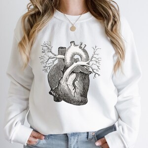 Heart Anatomy Sweatshirt, Anatomical Heart Shirt, CVICU CICU RN Gift ...