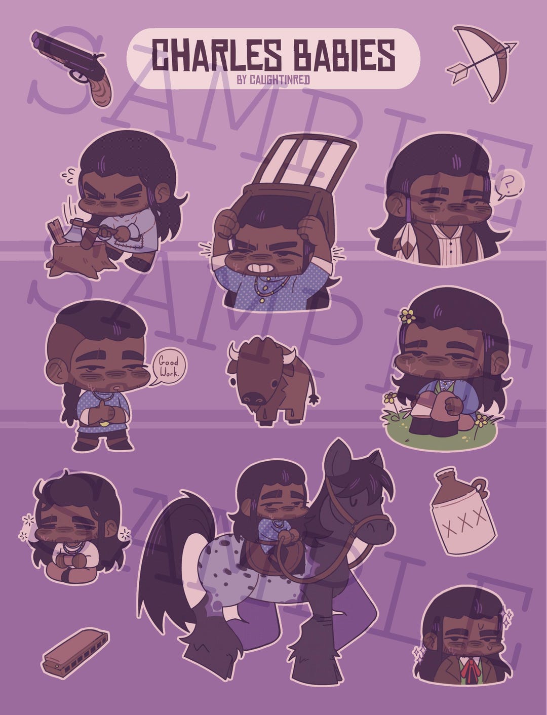 Charles Babies Sticker Sheet 6 X 8" - Etsy