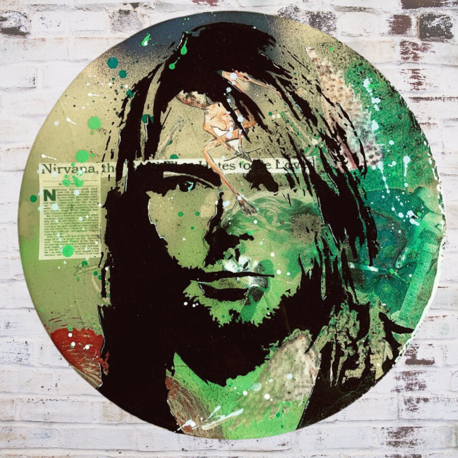Kurt Cobain Nirvana Mixed Media Spray Paint Acrylic - Etsy