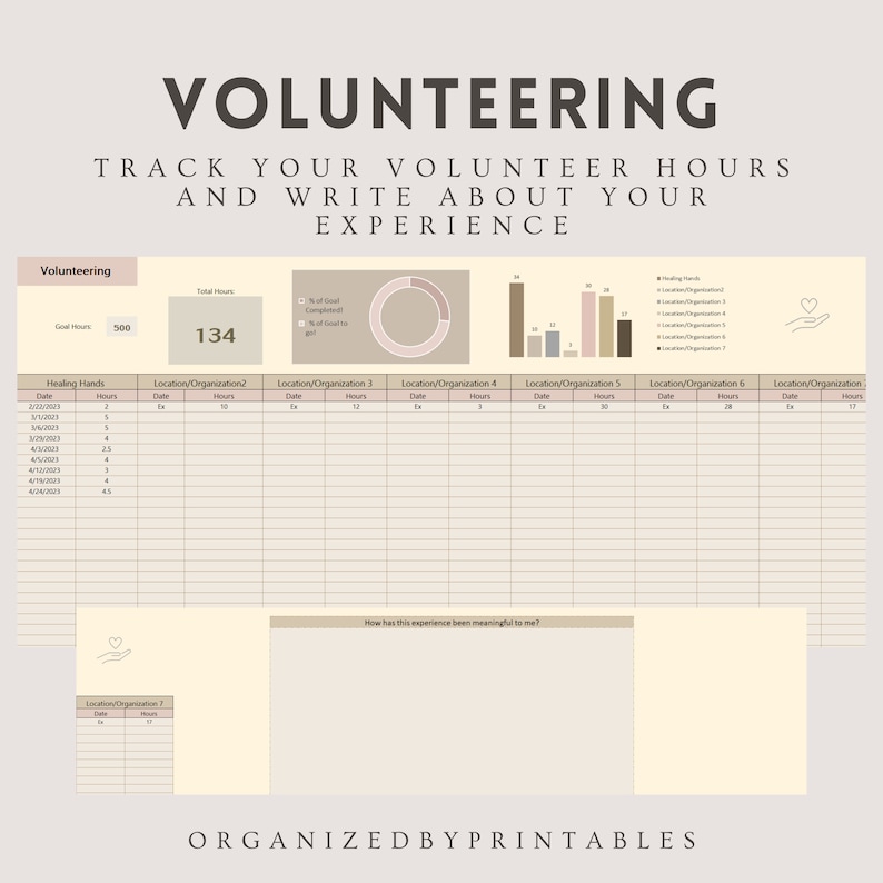 Pre-health Experience Tracker: Excel Template (digital Download) - Etsy