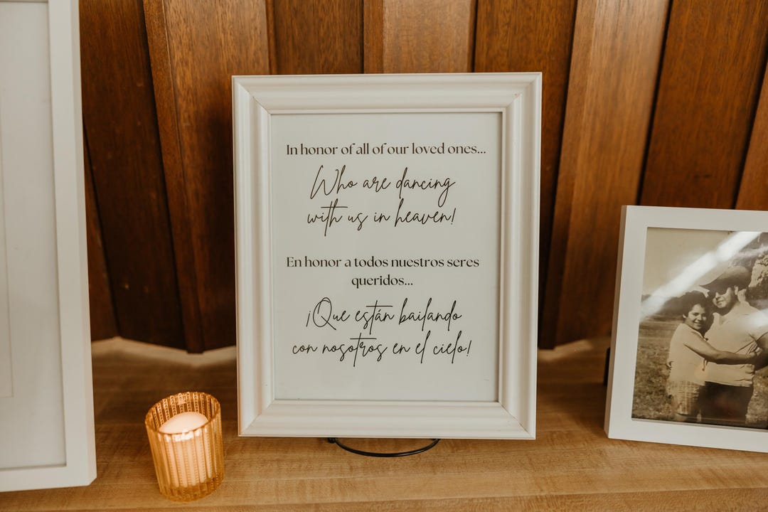 In Honor of Sign (bilingual) - Etsy