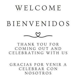Welcome Sign (bilingual) - Etsy