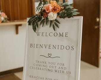 Bilingual Wedding Welcome Sign - Etsy