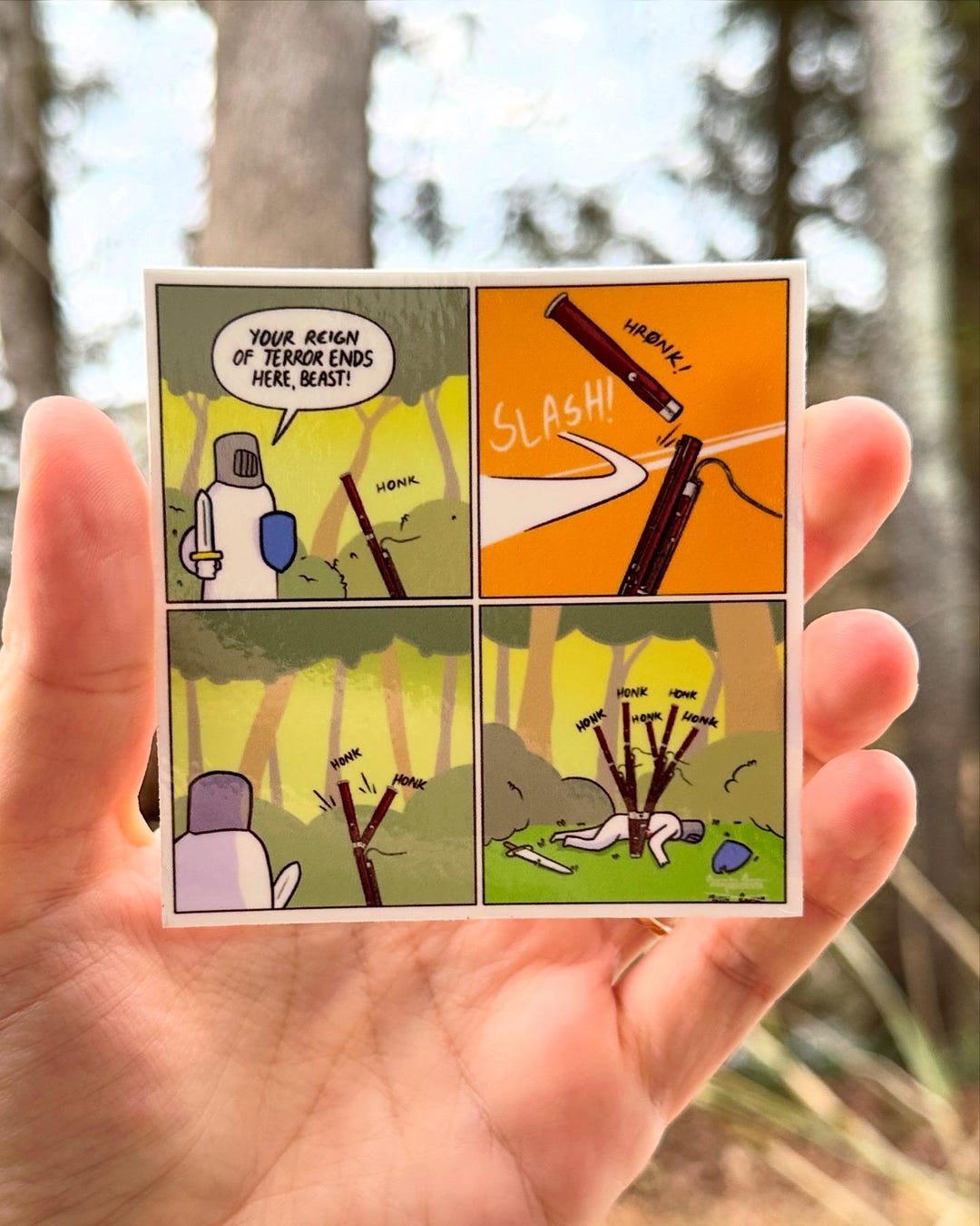 The Dreaded Honkdra Bassoon Sticker - Etsy