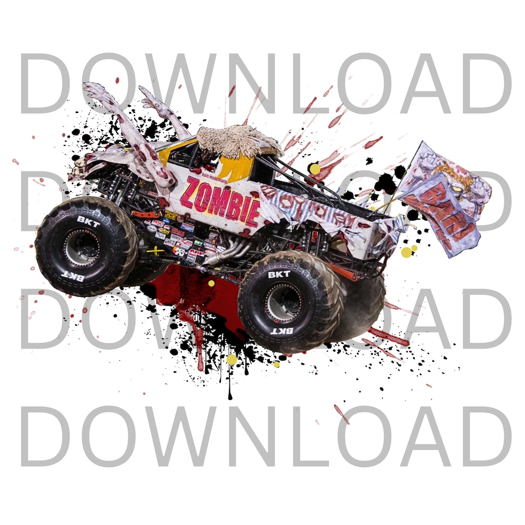 Zombie Monster Truck PNG Zombie Monster Jam Digital Download - Etsy